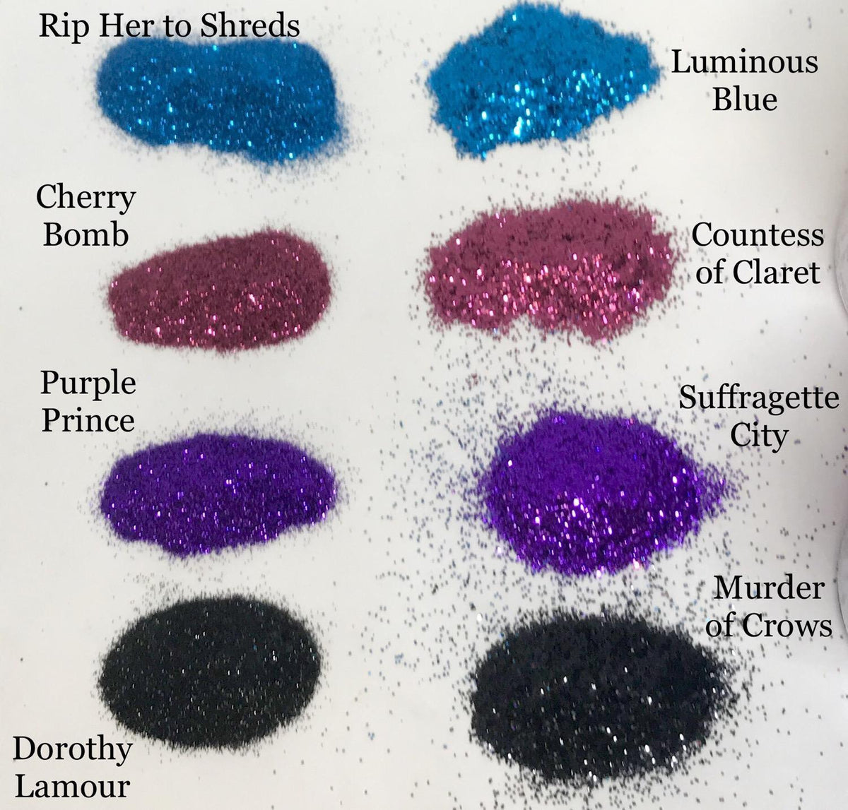 Size Comparison Glitter Set (8 x 1 oz) – nolacraftculture